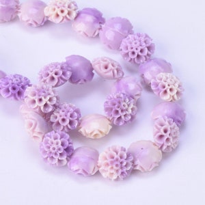 10pcs Gradient Color 10mm 12mm 15mm Flower Shape Shell Powder Made ...