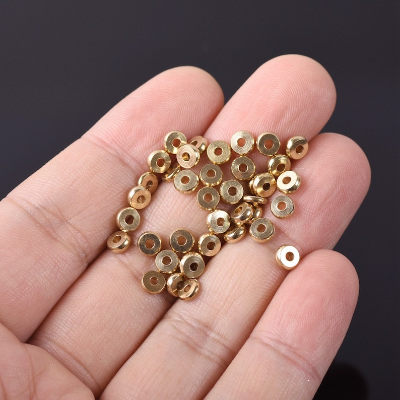 4mm/5mm/6mm/7mm/8mm/10mm Round Gold Plated Brass Loose Metal - Etsy