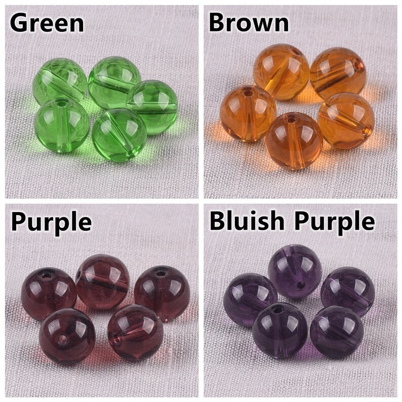 Round Glossy Crystal Glass 6mm 8mm 10mm 12mm 14mm Loose Beads Wholesale ...