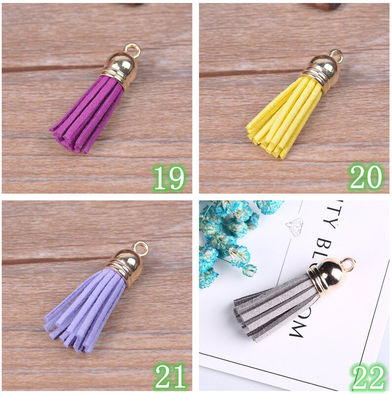 20pcs 4cm Faux Suede Plastic Tassels Pendant Charms Jewelry - Etsy