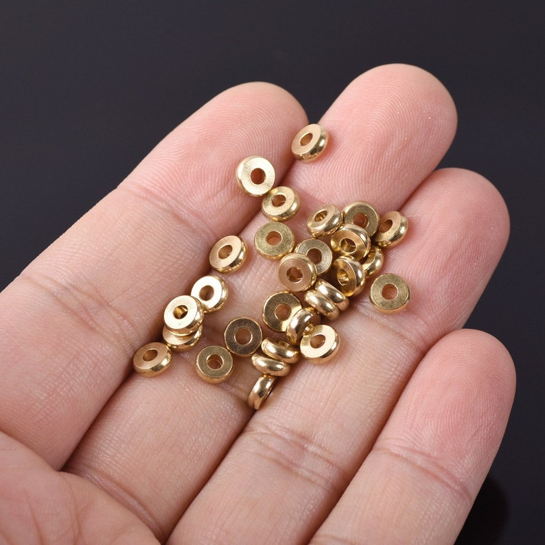 4mm/5mm/6mm/7mm/8mm/10mm Round Gold Plated Brass Loose Metal | Etsy