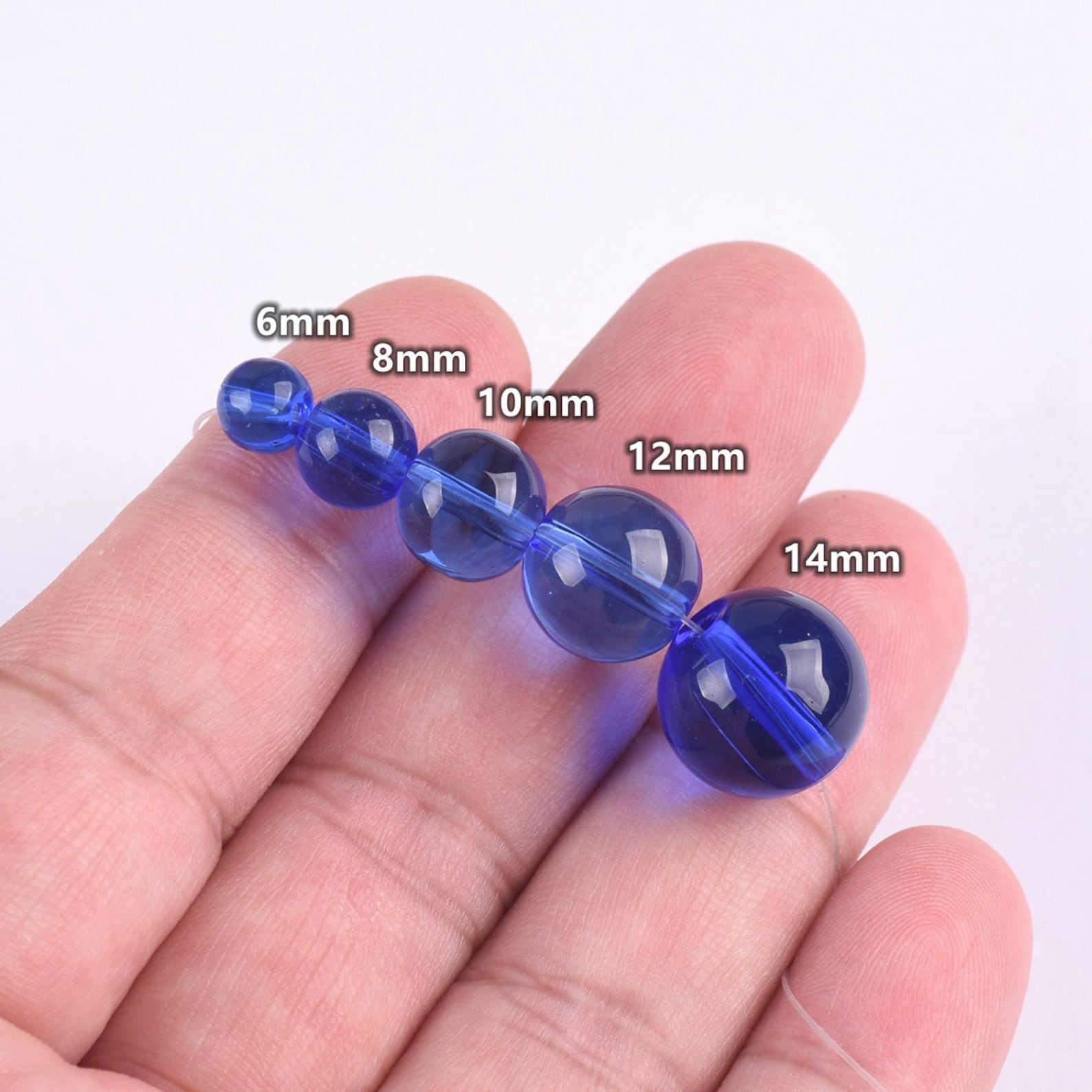 Round Glossy Crystal Glass 6mm 8mm 10mm 12mm 14mm Loose Beads Wholesale ...