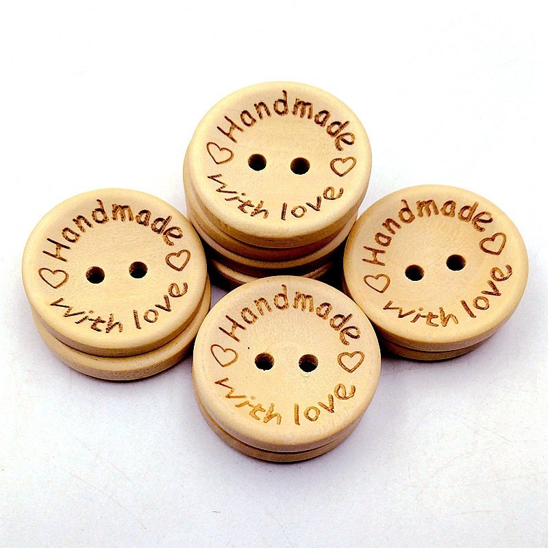 Round Wooden Buttons - Etsy