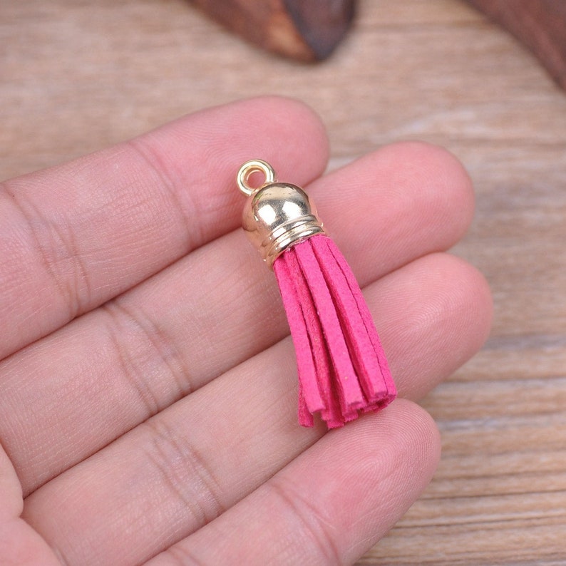 20pcs 4cm Faux Suede Plastic Tassels Pendant Charms Jewelry - Etsy