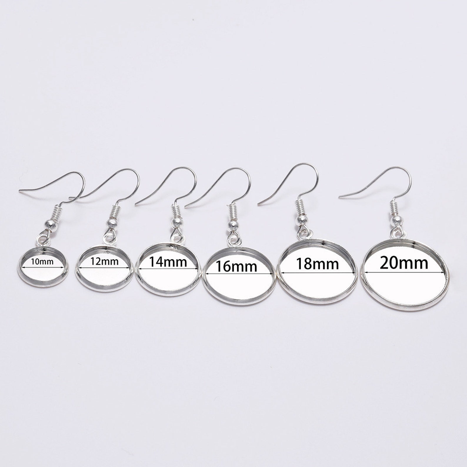 10mm25mm 10pcs Metal Plate Earring Ear Hooks | Etsy