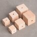 15mm 20mm 25mm Cube Shape Natural Wood Loose Woodcraft Beads for ...
