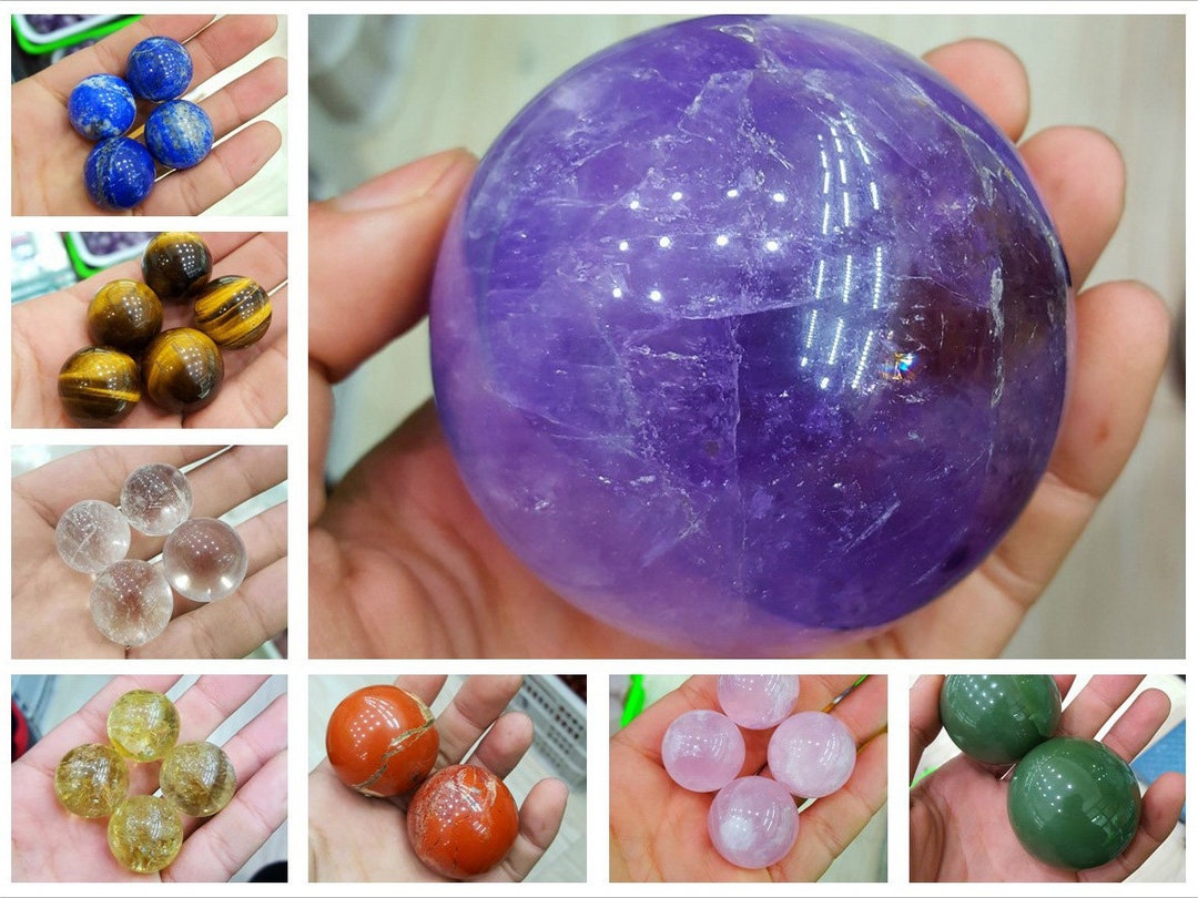 Natural Stone Sphere Ball 20mm/30mm/40mm/50mm/60mm/70mm/80mm/90mm/100mm ...