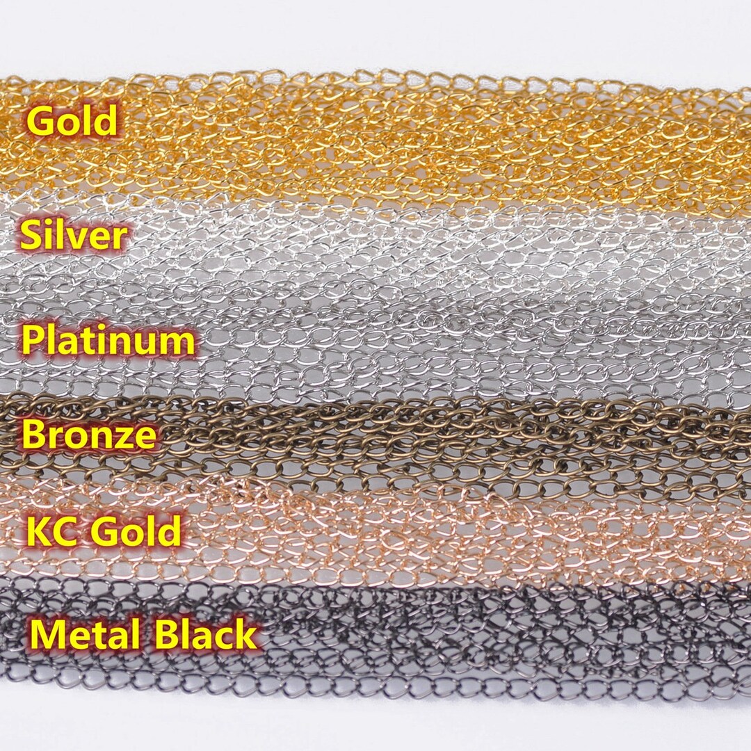 5meters/100meters 1.8/3.2mm Iron Metal Chain Light Gold/silver/bronze ...
