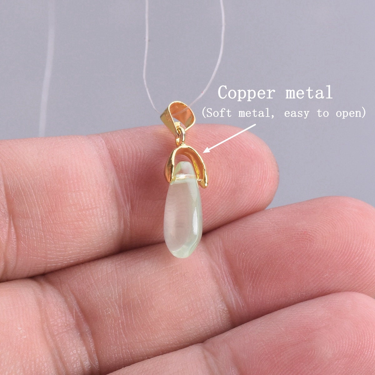 20pcs Gold/silver/platinum Metal Bails Connectors Bale Pinch Pendant ...