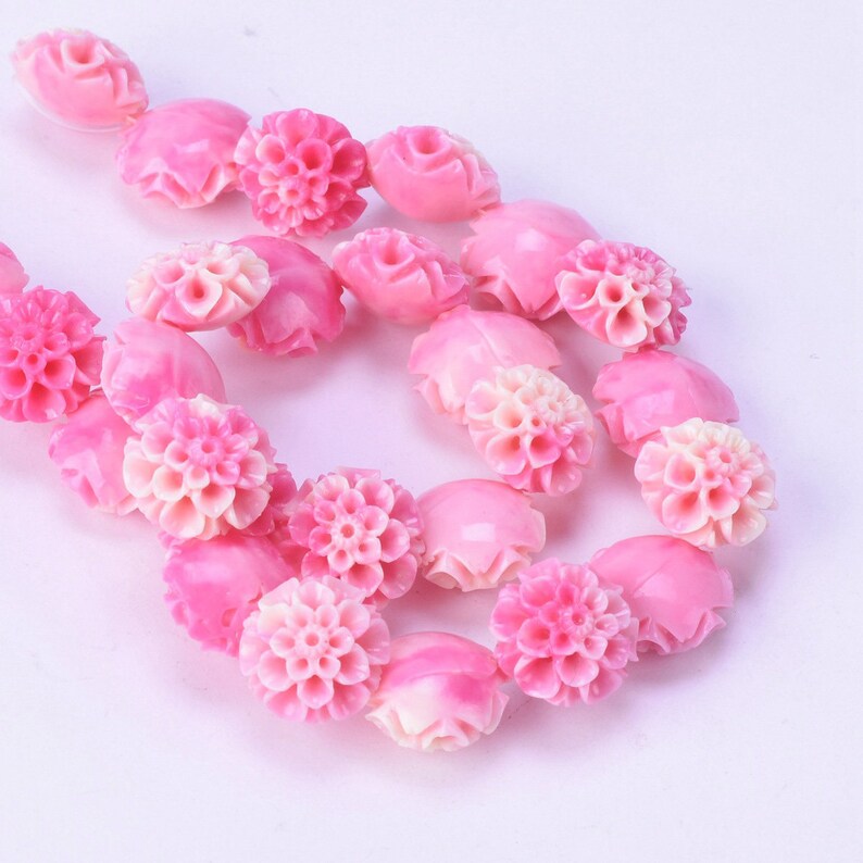 10pcs Gradient Color 10mm 12mm 15mm Flower Shape Shell Powder | Etsy