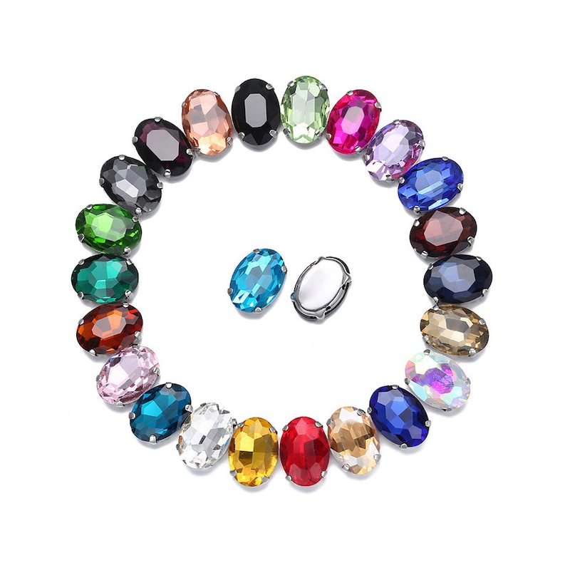 Oval Rhinestone - Etsy