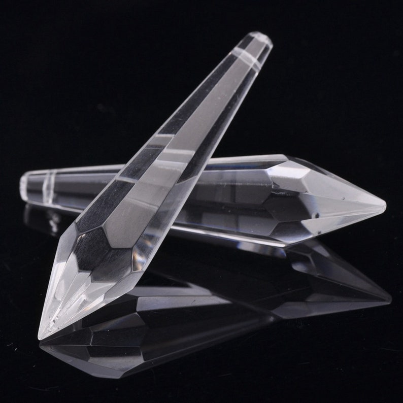 5pcs 35mm 52mm 58mm 78mm 98mm Bicone Teardrop Cone Faceted Clear ...