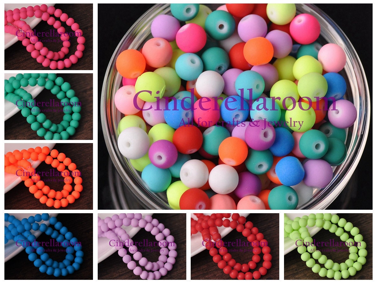 Wholesale 50pcs 10mm Rubber Like Colorful Round Loose Spacer - Etsy