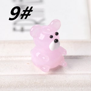 2pcs Bear Shape 15x20mm Handmade Lampwork Glass Loose Beads for Jewelry ...