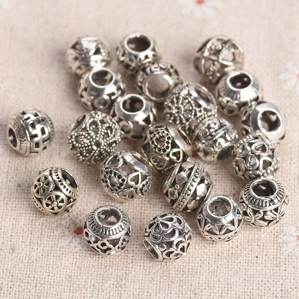 Antique Silver Beads - Etsy