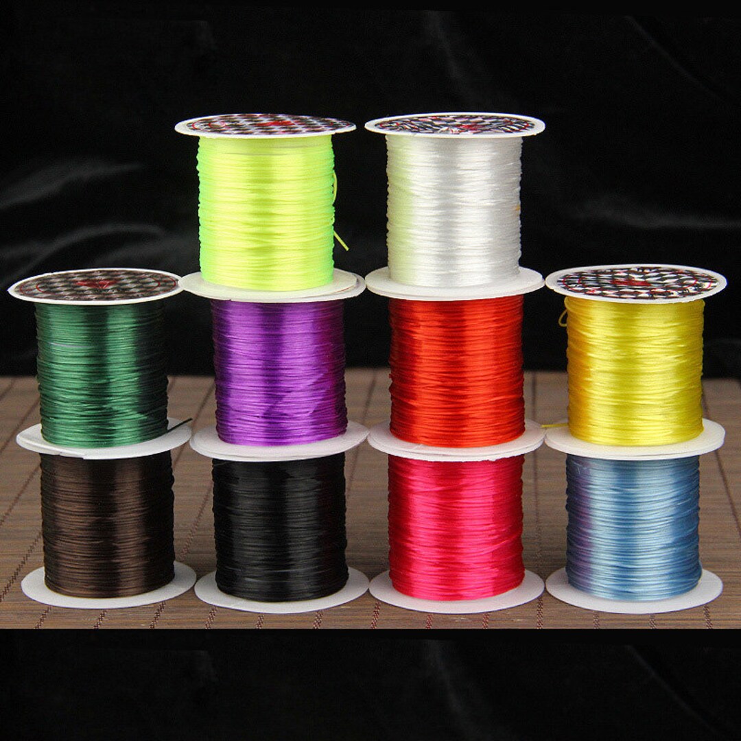 1 Roll 1.0mm Oblate Crystal Plastic/resin High Elastic Wire Cord ...