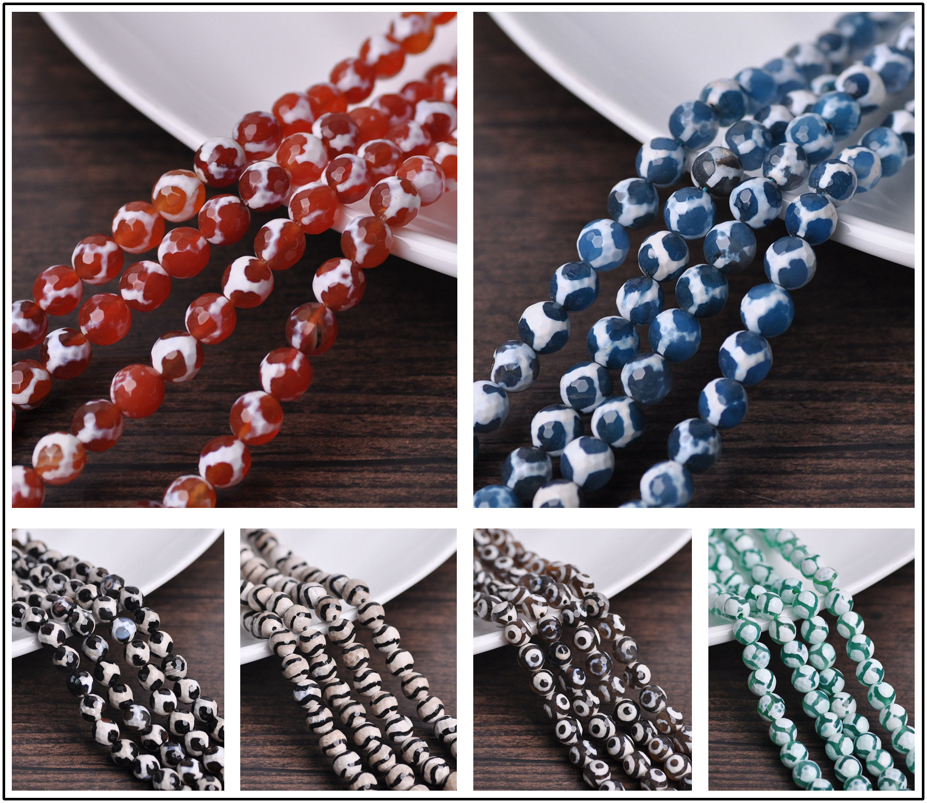 46~48pcs/string Length 39cm(15") 8mm Round Natural Stone Gemstone ...