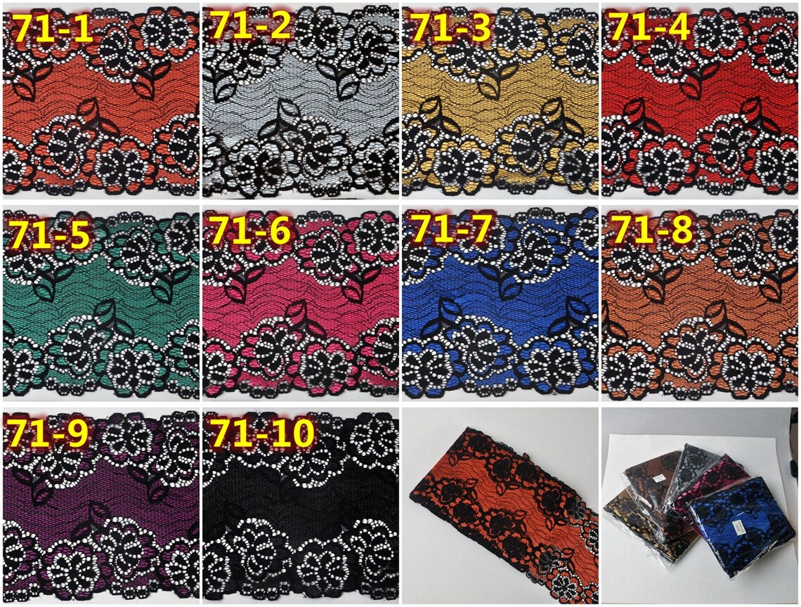 Embroidered Flower Lace Edging Sewing Trim Width 6inch | Etsy