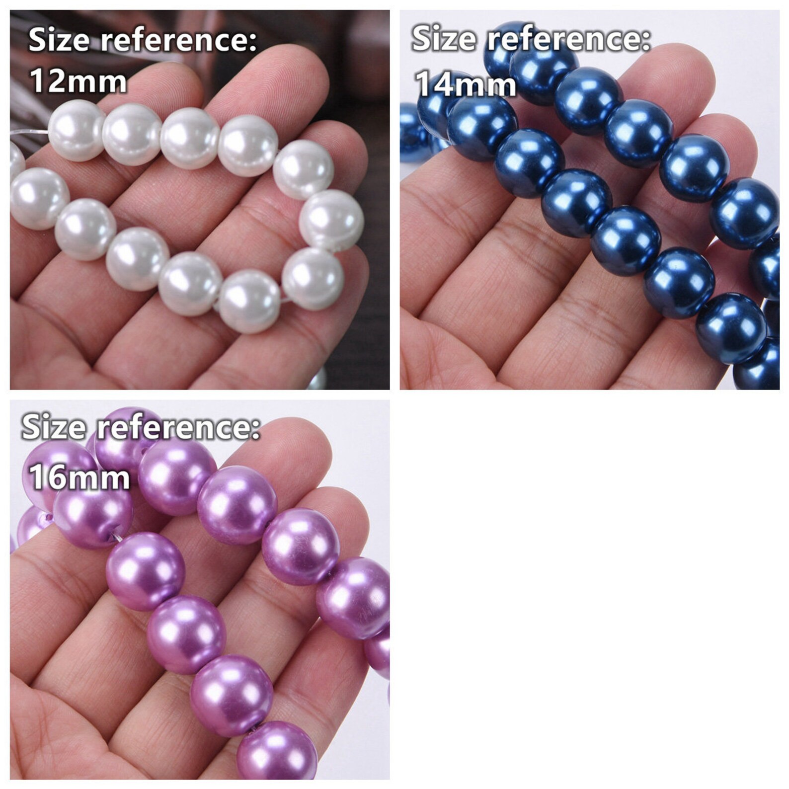 Round Glass Pearl Loose Spacer Beads 4mm 6mm 8mm 10mm 12mm - Etsy