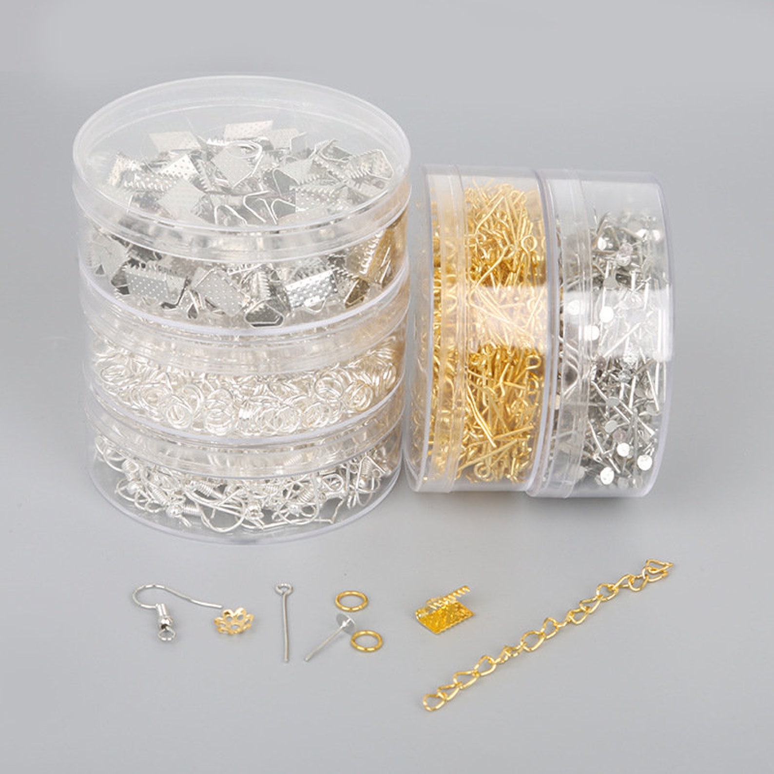 100500pcs/set Metal Alloy Earring Hook/pin/ring/clasp/chain/earring ...