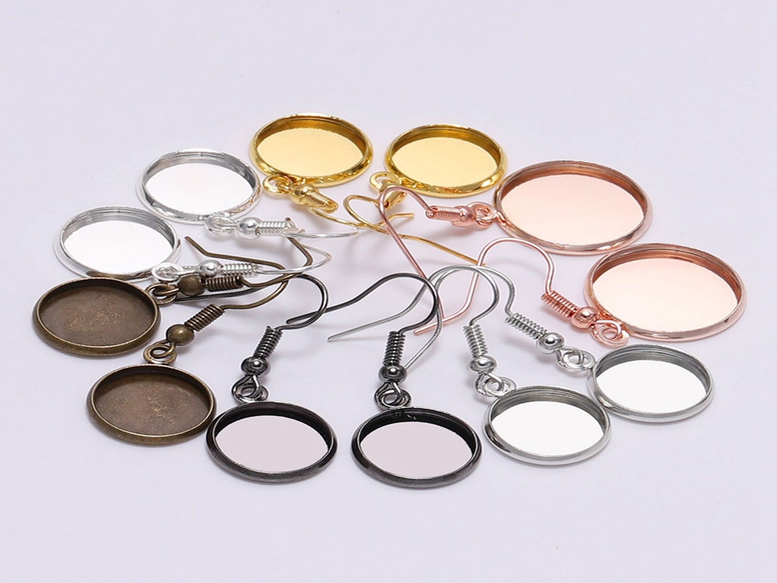 10mm25mm 10pcs Metal Plate Earring Ear Hooks | Etsy