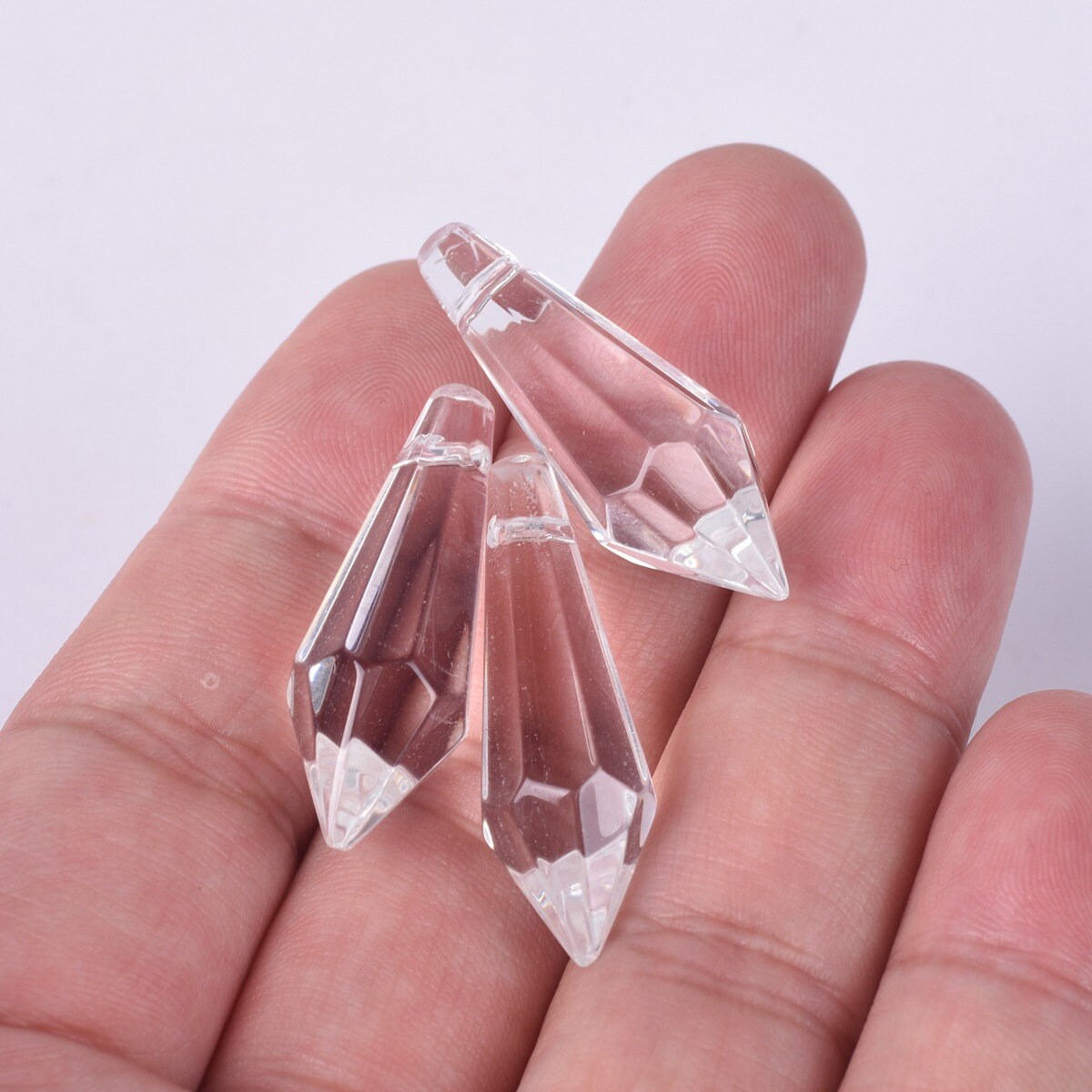5pcs 35mm 52mm 58mm 78mm 98mm Bicone Teardrop Faceted Clear - Etsy