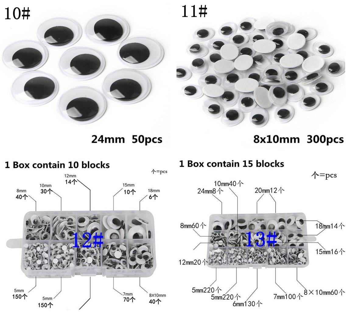 524mm DIY Joggle Moveable Black Eye Wiggly Google Googly - Etsy