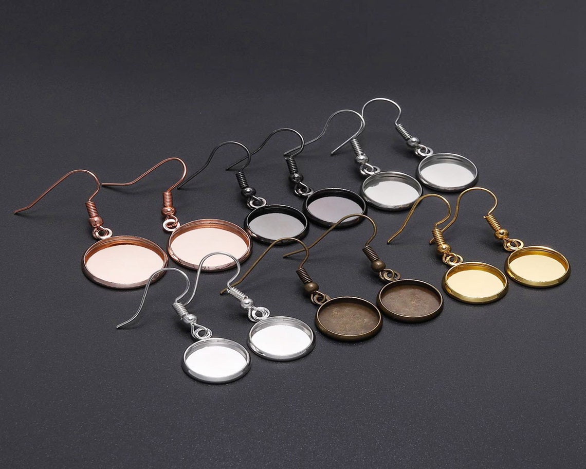 10mm25mm 10pcs Metal Plate Earring Ear Hooks | Etsy