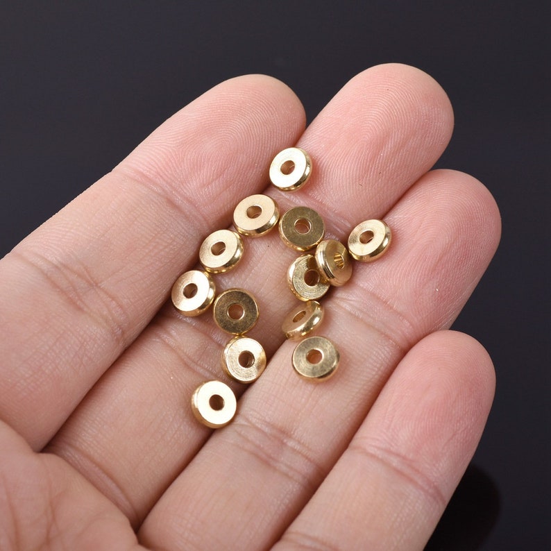 4mm/5mm/6mm/7mm/8mm/10mm Round Gold Plated Brass Loose Metal | Etsy