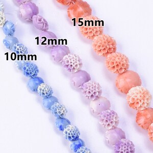 10pcs Gradient Color 10mm 12mm 15mm Flower Shape Shell Powder Made ...
