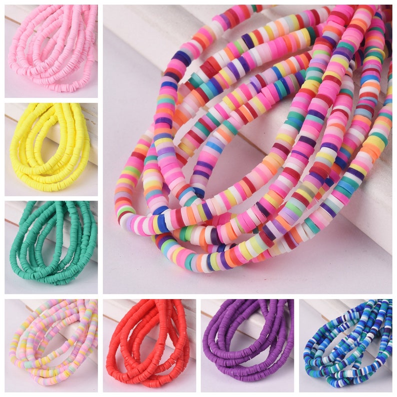 1 Strand 16inch (40cm) 350pcs 3mm 4mm 5mm 6mm 8mm Handmade Flat Disc ...