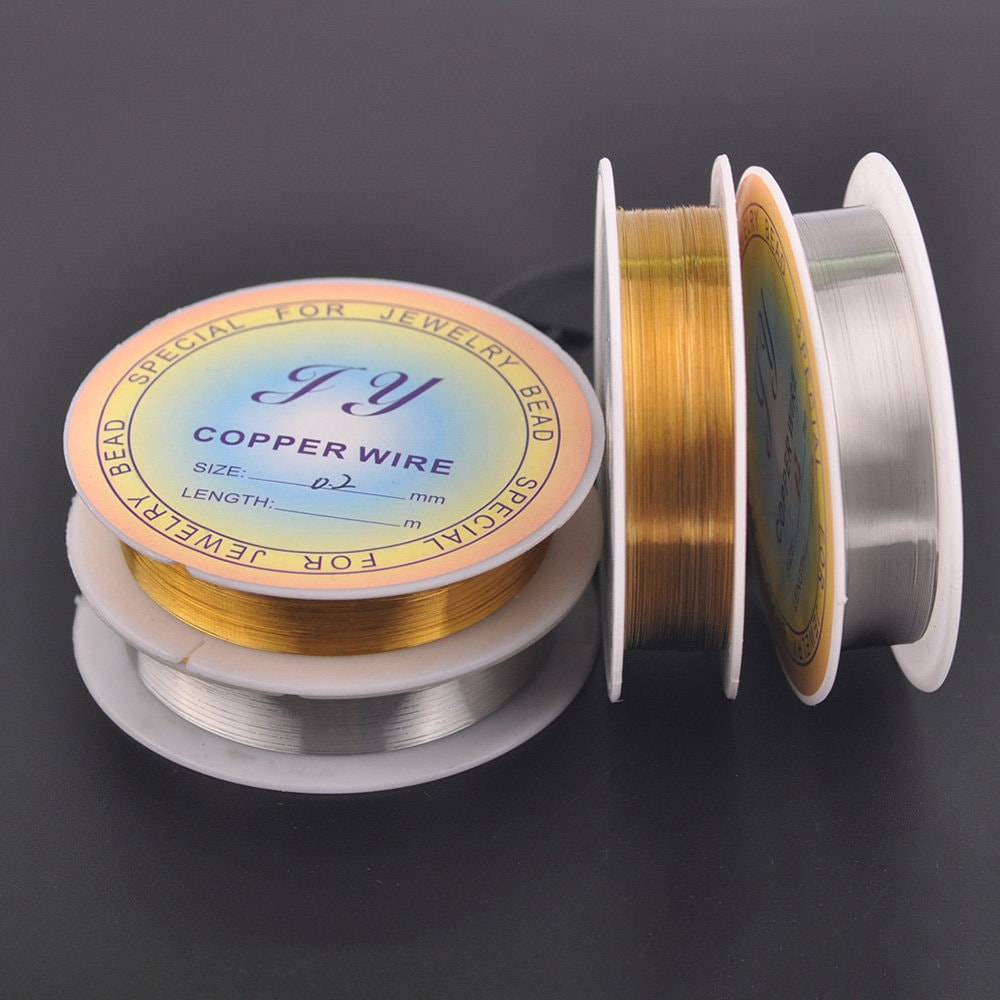 1 Spool Gold/silver 0.2mm/0.3mm/0.4mm/0.5mm/0.6mm/0.8mm/1.0mm Copper ...
