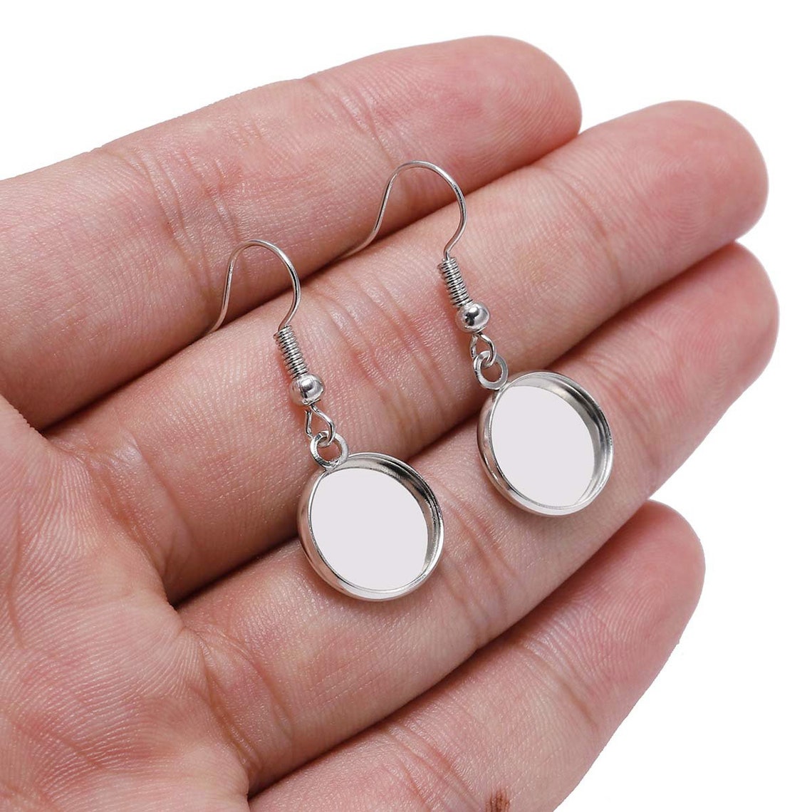 10mm25mm 10pcs Metal Plate Earring Ear Hooks | Etsy