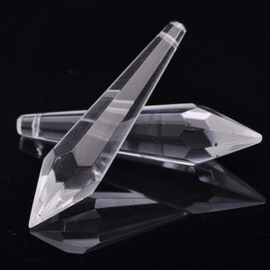 5pcs 35mm 52mm 58mm 78mm 98mm Bicone Teardrop Faceted Clear Crystal ...