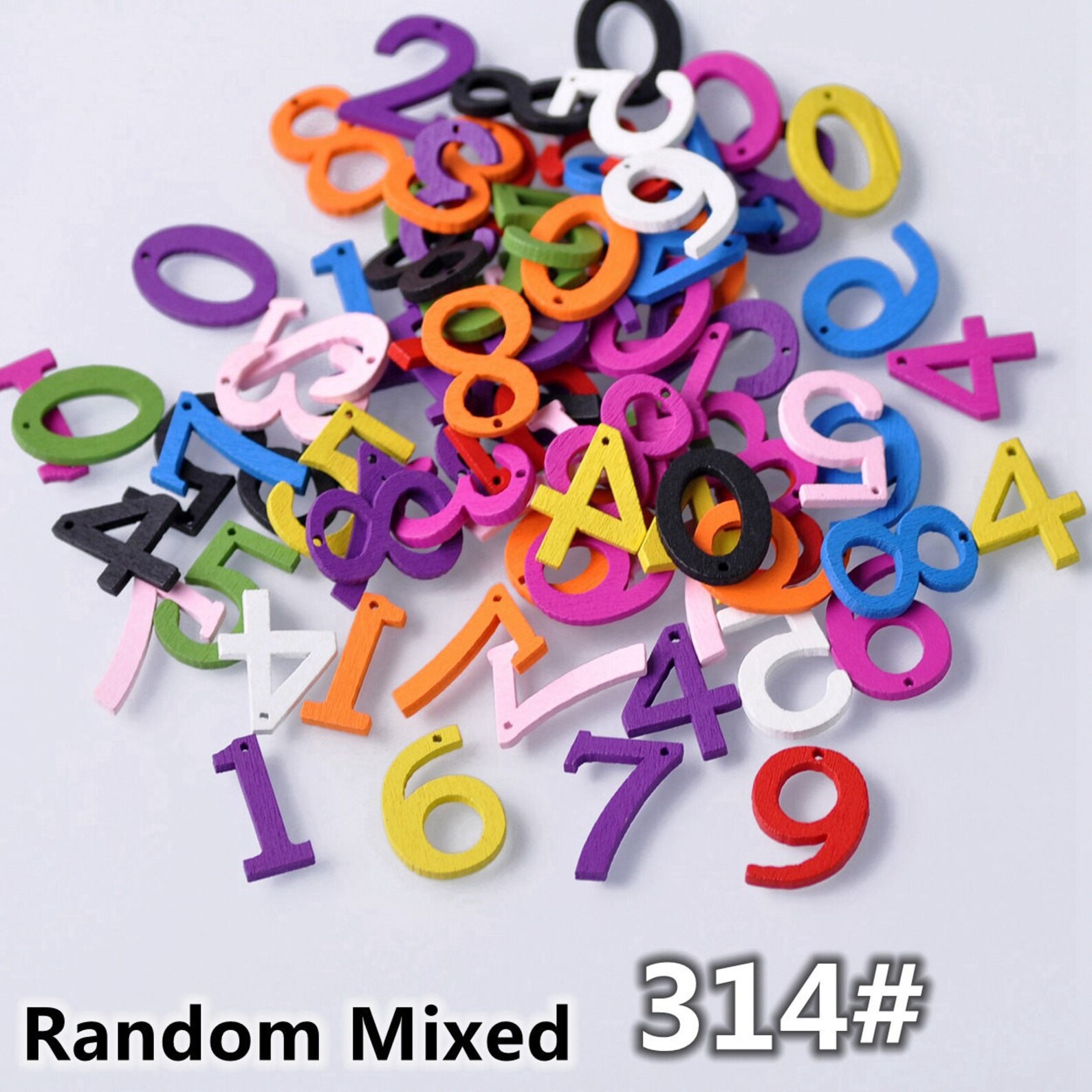100pcs Random Mixed Wooden Letters & Numbers 22mm/20mm Loose - Etsy