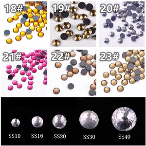 Wholesale SS10 SS16 SS20 SS30 3mm 4mm 5mm 6mm DMC Hotfix Iron-on Flat ...