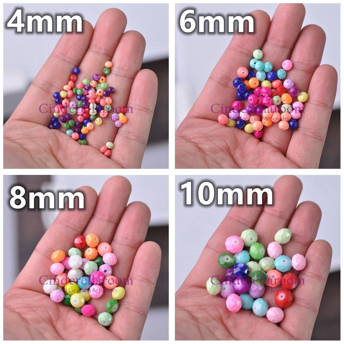 Wholesale 4mm/6mm/8mm/10mm Mixed Lustrous Rondelle Faceted - Etsy