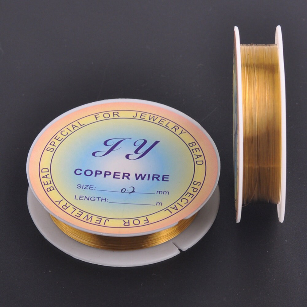 1 Spool Gold/silver 0.2mm/0.3mm/0.4mm/0.5mm/0.6mm/0.8mm/1.0mm Copper ...