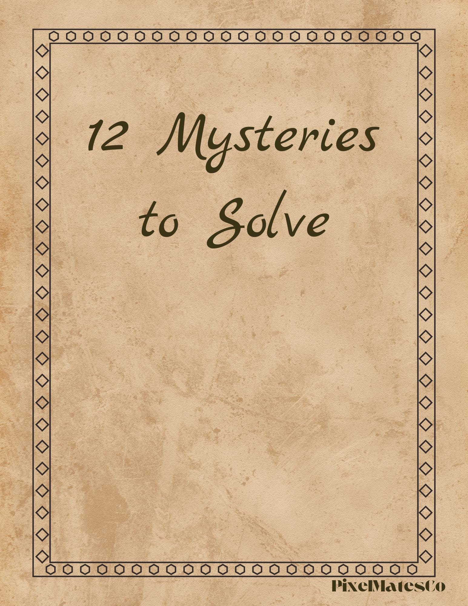 12 Mysteries to Solve - Interactive Group Mystery Game Kit | Instant ...