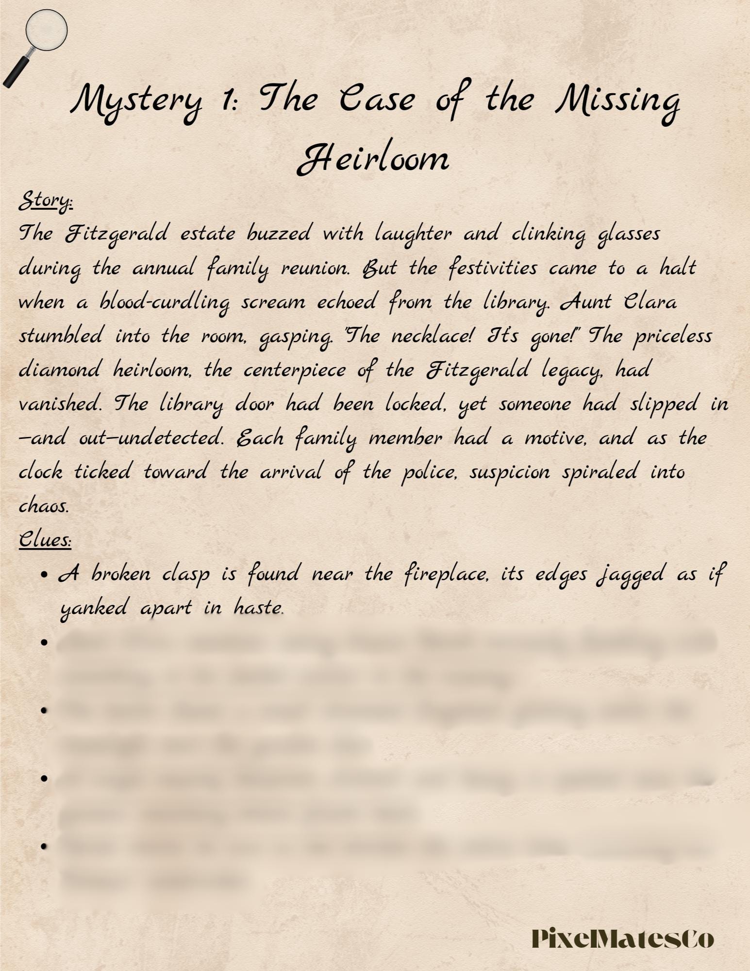 12 Mysteries to Solve - Interactive Group Mystery Game Kit | Instant ...