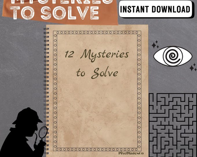 12 Mysteries to Solve - Interactive Group Mystery Game Kit | Instant ...