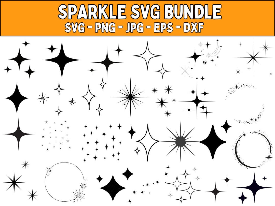 Sparkle Star SVG Bundle: Twinkle Clipart (digital Download) - Etsy