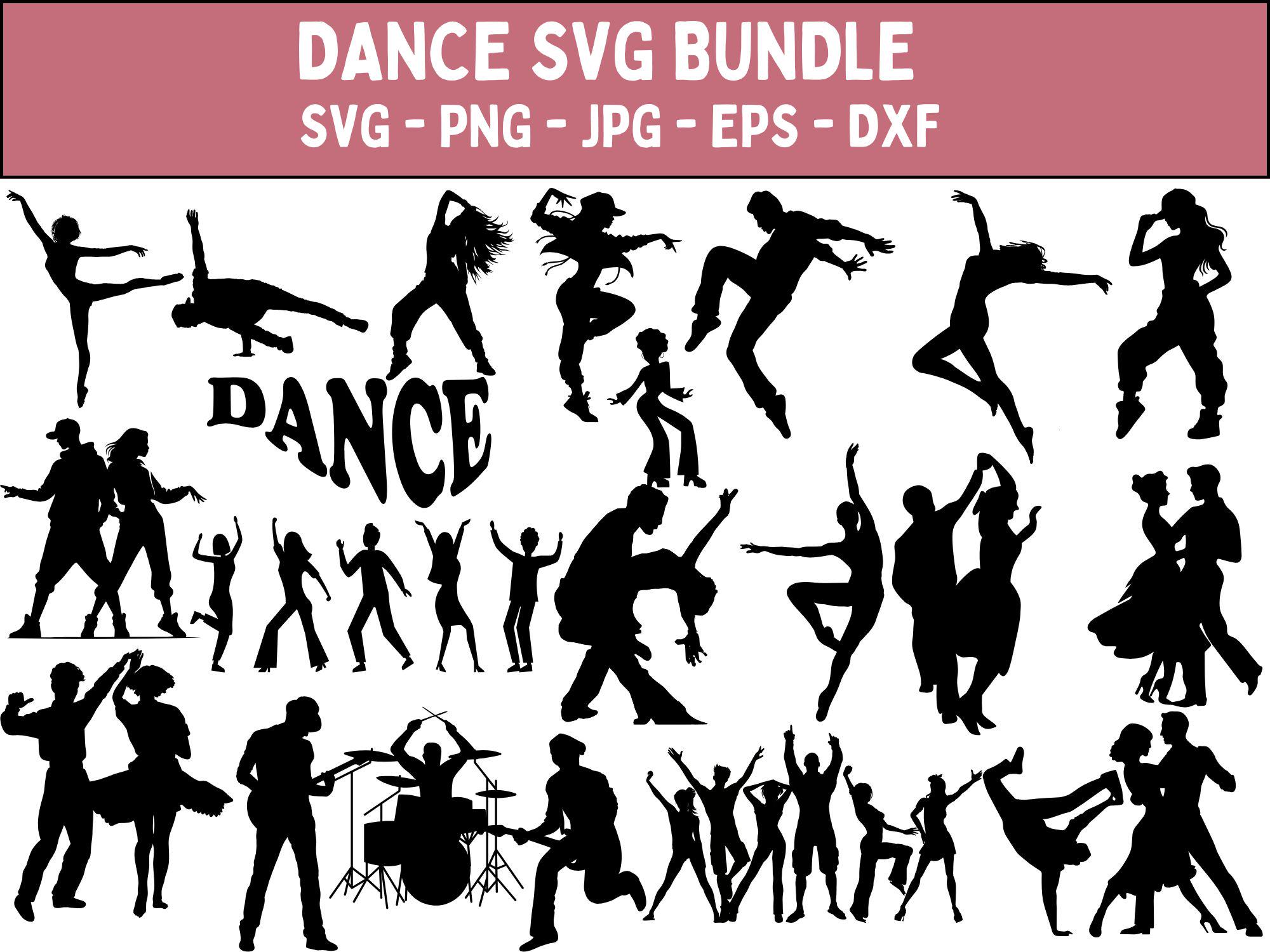 Dance Svg, Dance Silhouette, Dance Svg Bundle, Dance Cut File, Dancers ...