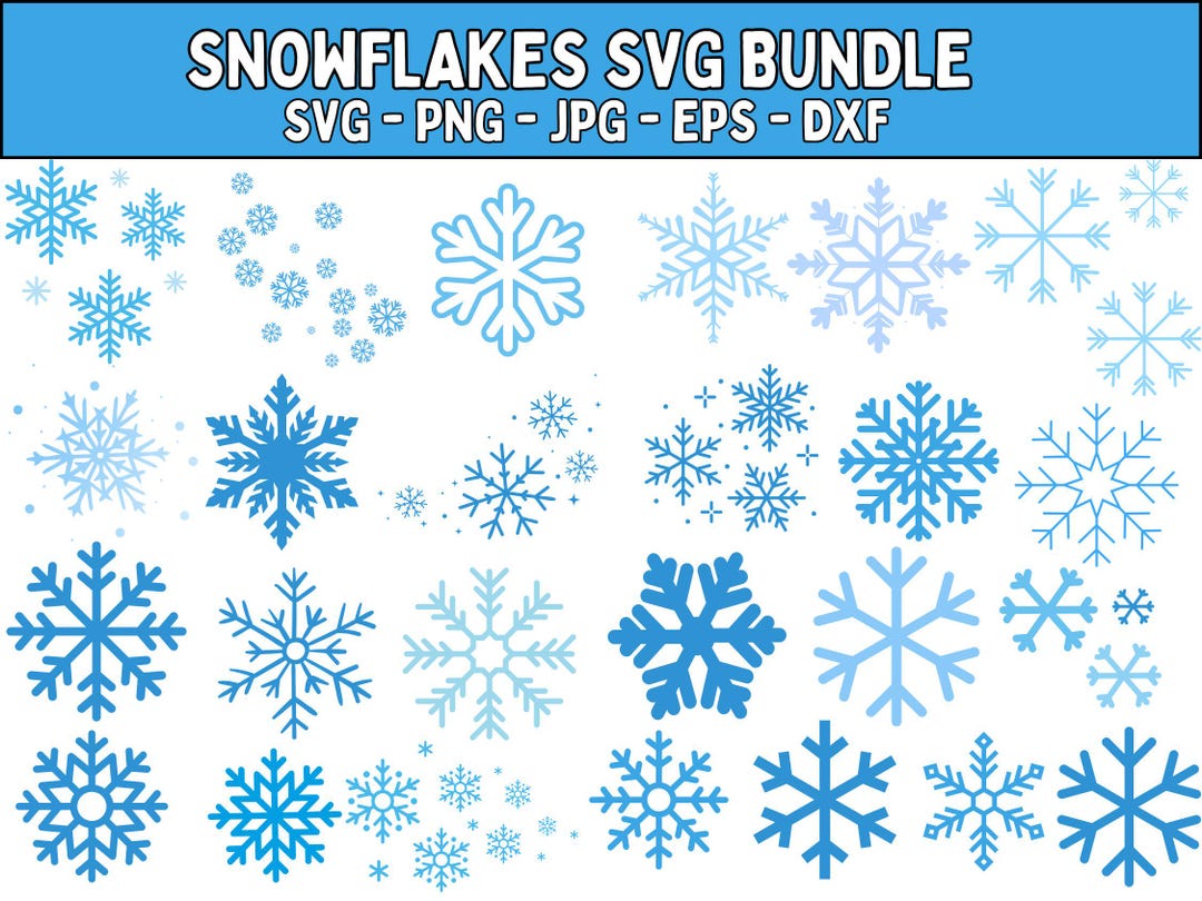 Snowflake SVG Bundle: Winter Cut Files for Cricut, Silhouette ...
