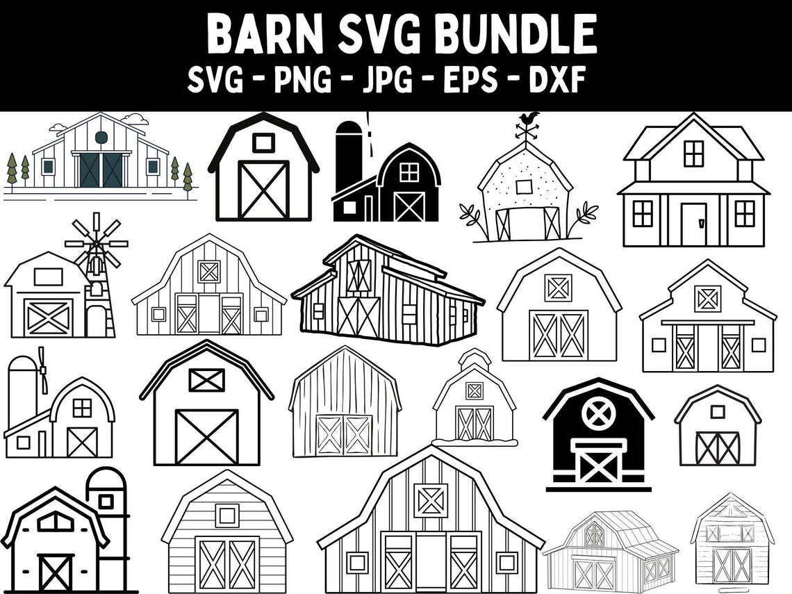 Barn SVG Bundle: Farmhouse Cut Files (digital Download) - Etsy