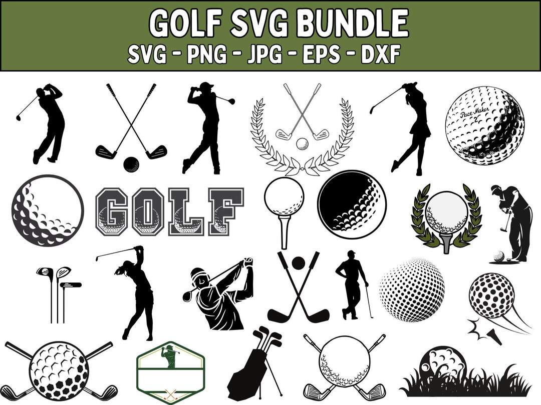 Golf SVG Bundle: Monogram Clipart, Cut Files (digital Download) - Etsy