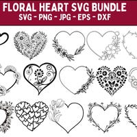 Hydrangea Heart Wreath Svg Png Line Drawing Hydrangea Flower Frame Love ...