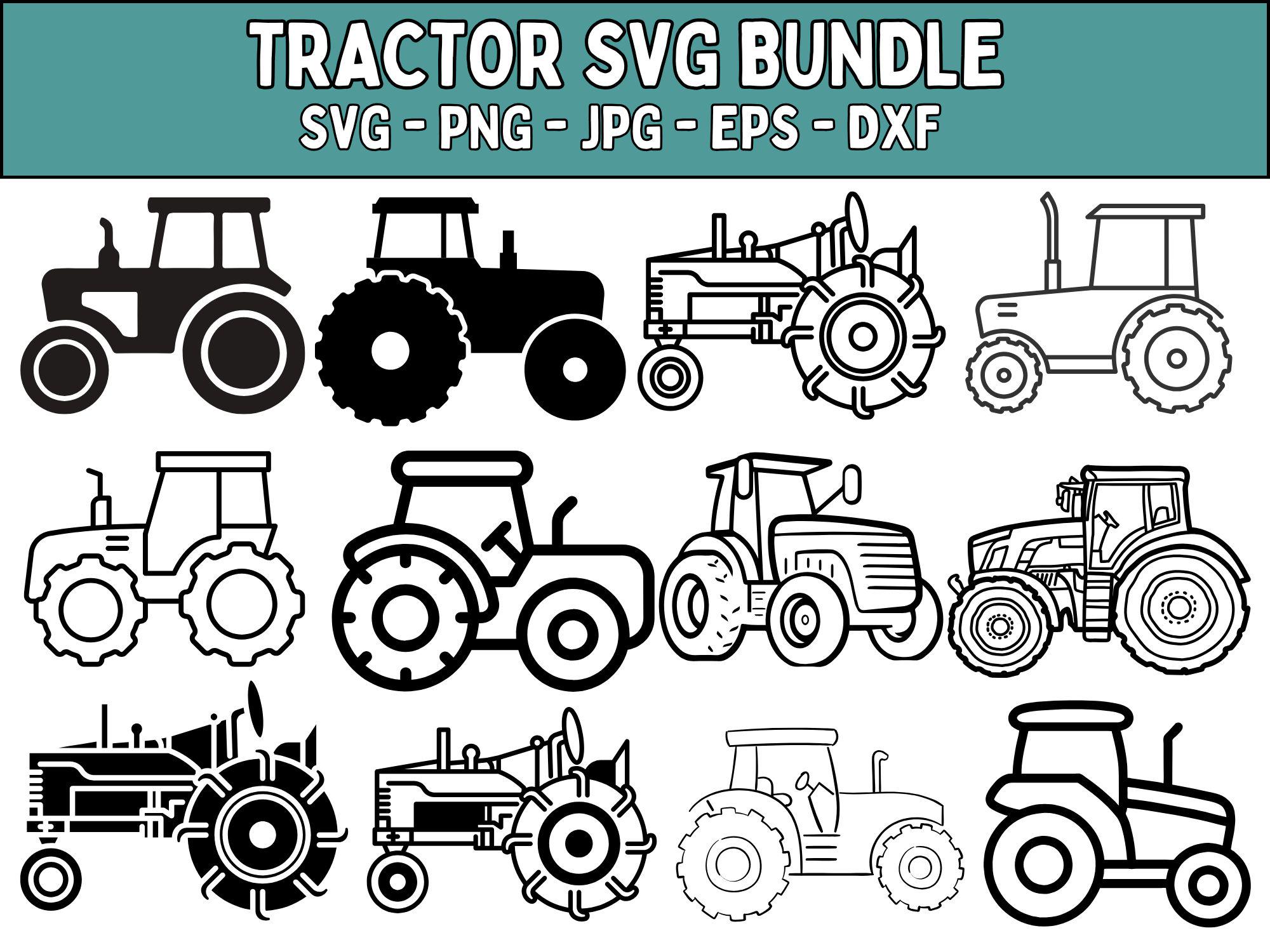 Tractor SVG Bundle, Tractor PNG Bundle, Tractor Clipart, Tractor SVG ...