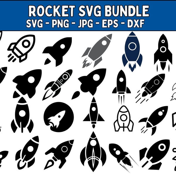 Rocket Clipart - Etsy