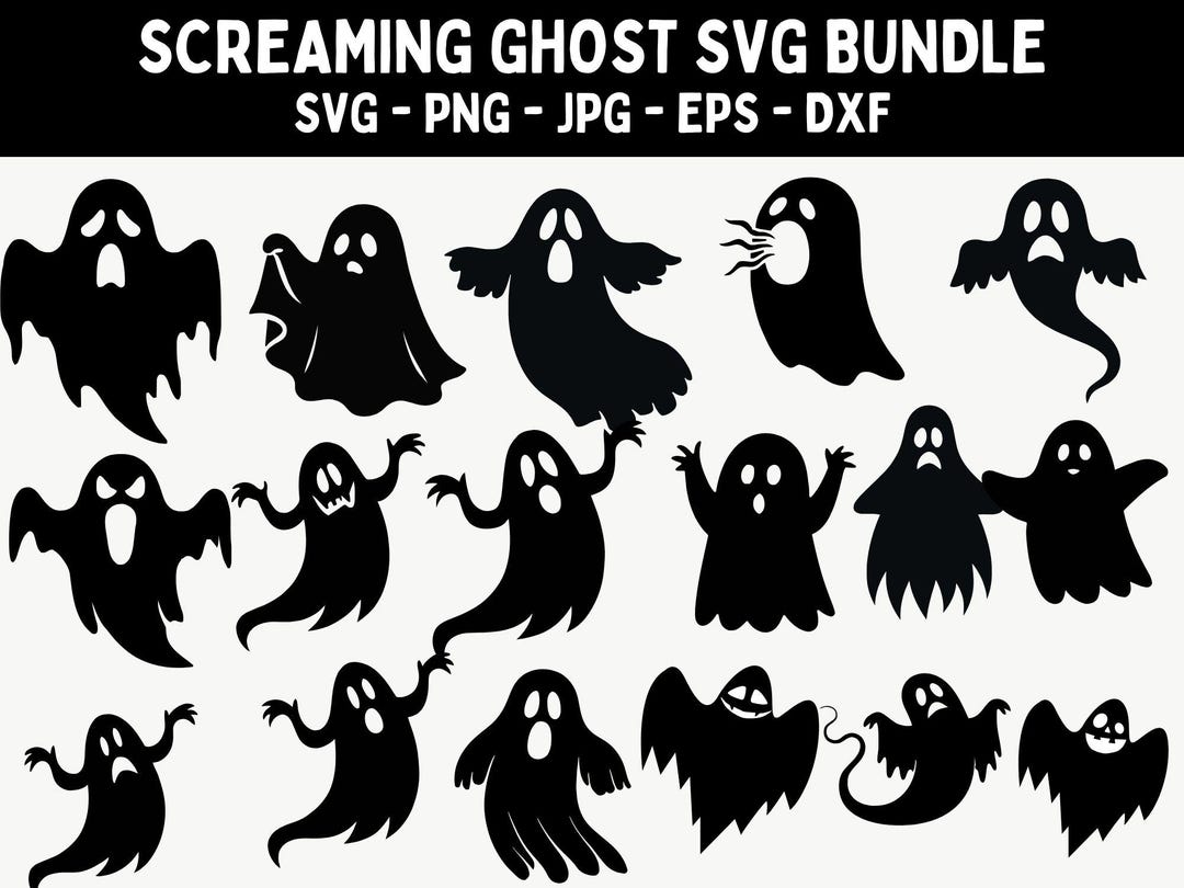 Ghostface Scream SVG Bundle: Halloween Cricut Files (digital Download ...
